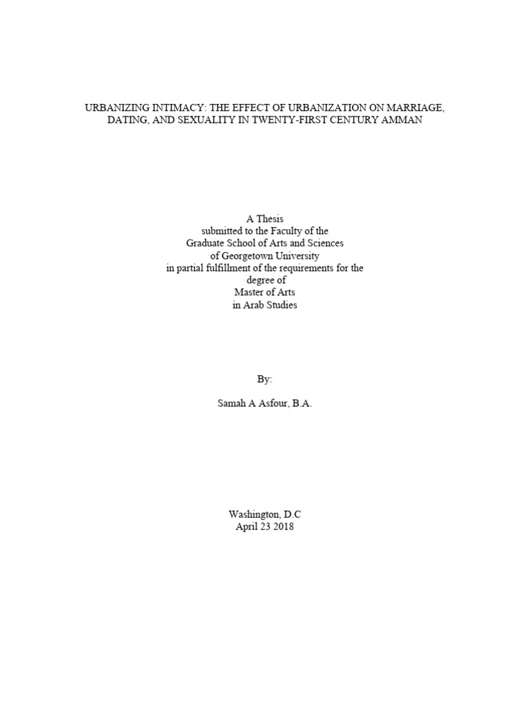 Asfour Georgetown 0076M 13916 | PDF | Ethnography | Marriage