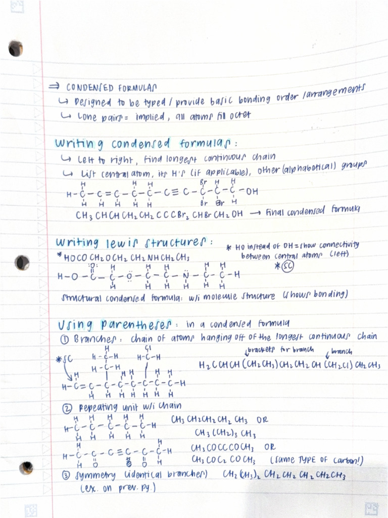 Condensed Formulas | PDF