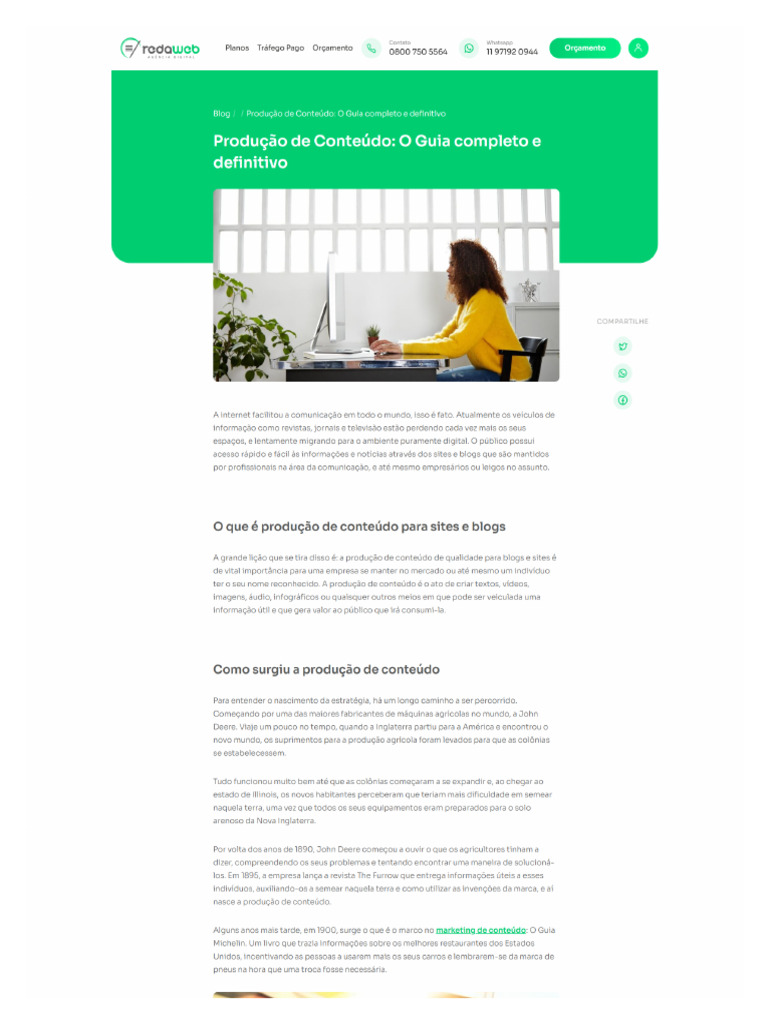 Screencapture Redaweb BR Posts Producao de Conteudo o Guia Completo e ...