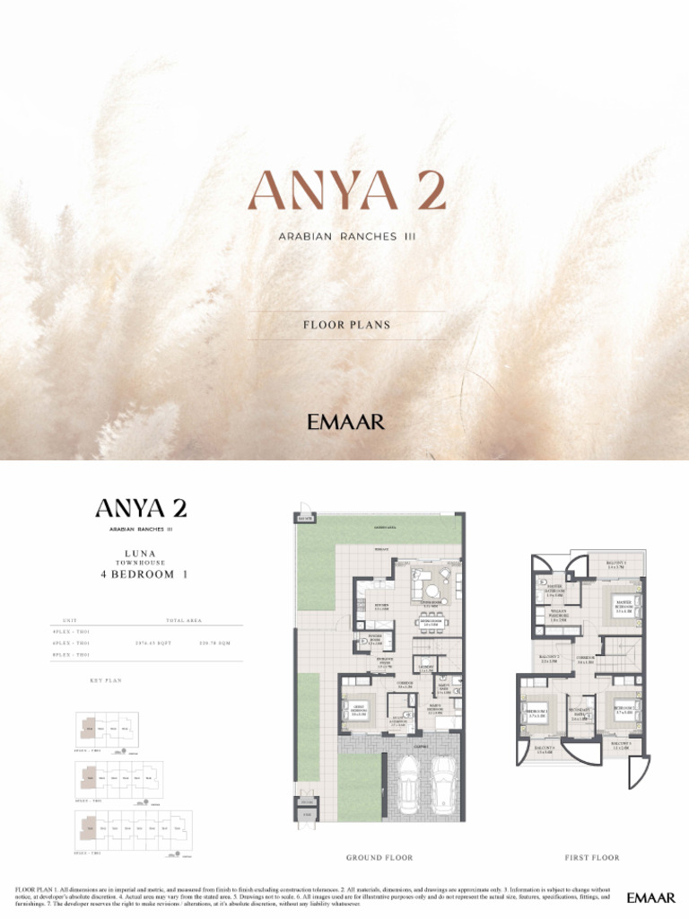 Emaar Anya 2 Floor Plans Investindxb | PDF
