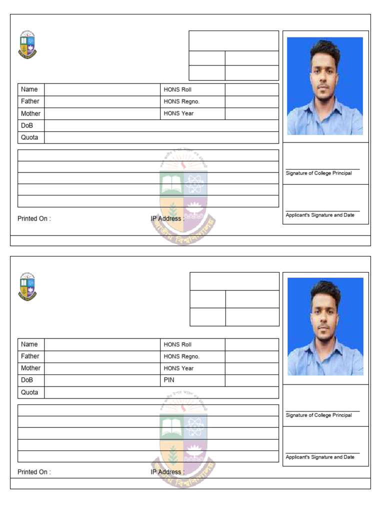 Masters AdmitCard 2022 2023 MSG 3089750 | PDF