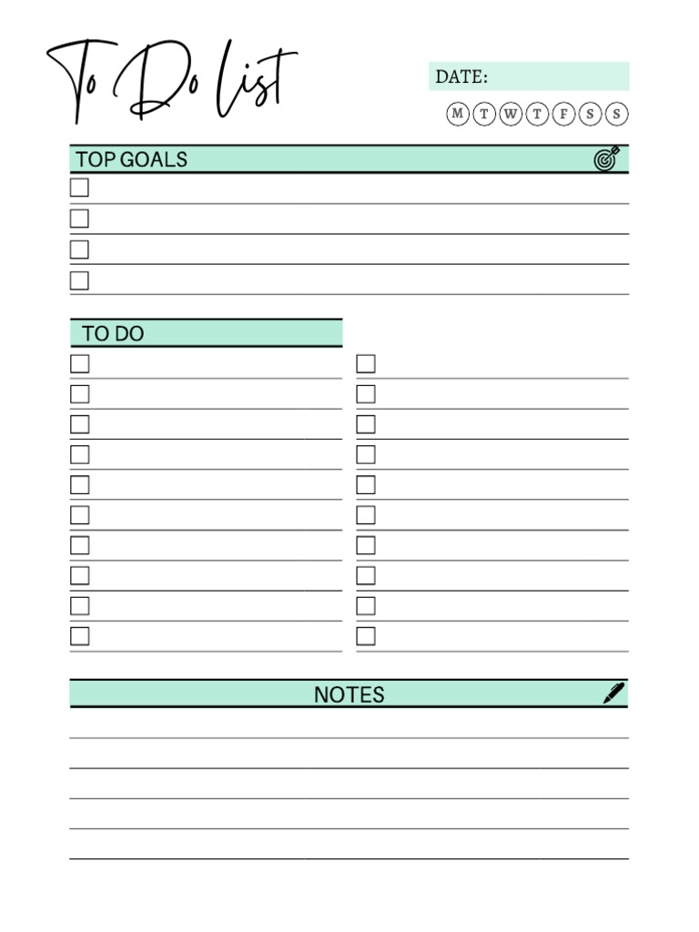Green To Do List | PDF
