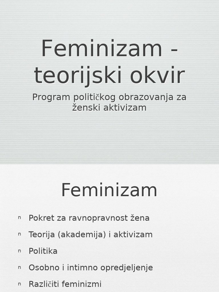 Feminizam Lokalno | PDF