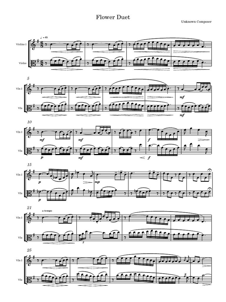 Flower Duet Sheet Music PDF | PDF