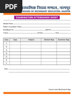 Attendance Sheet (Practical) | PDF