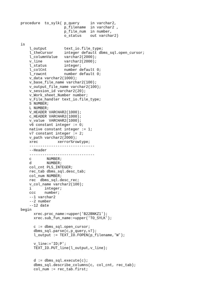 Sylk | PDF | Computer Programming