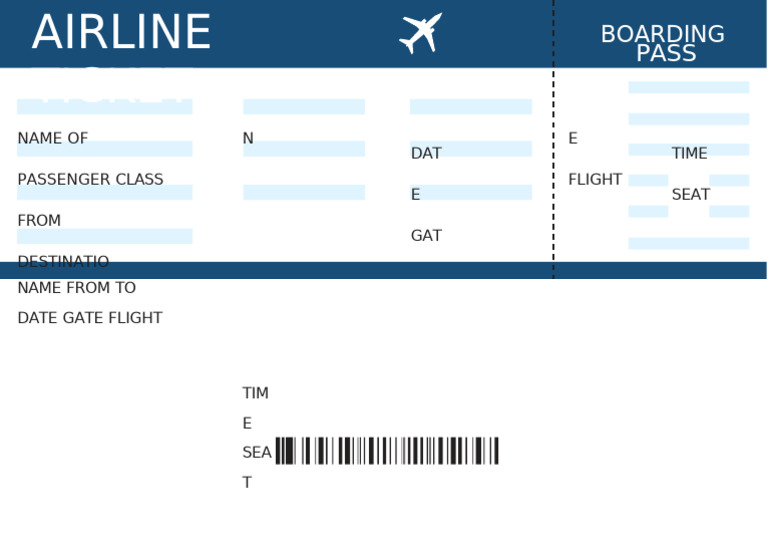 Airline Ticket Template | PDF