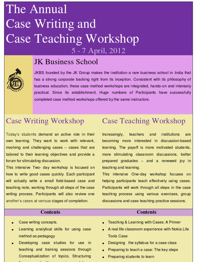 Case Study Workshop | PDF | Case Study | Sharing