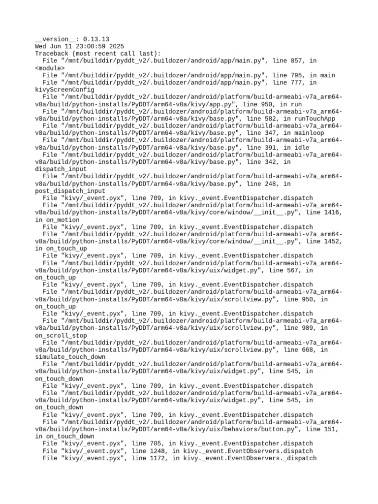 Crash - 2025 06 11 23.00.59 | PDF | Embedded Linux Distributions | Mobile Linux