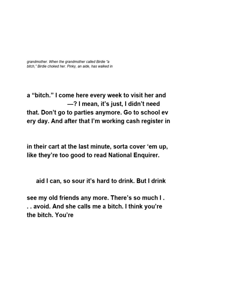 Southern Am (Rothic) Monologue | PDF