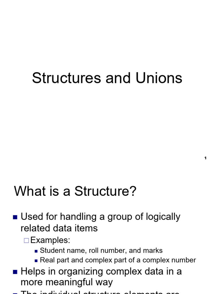 Slide_13 (Structures and Unions) | PDF | Computer Programming | Software Engineering