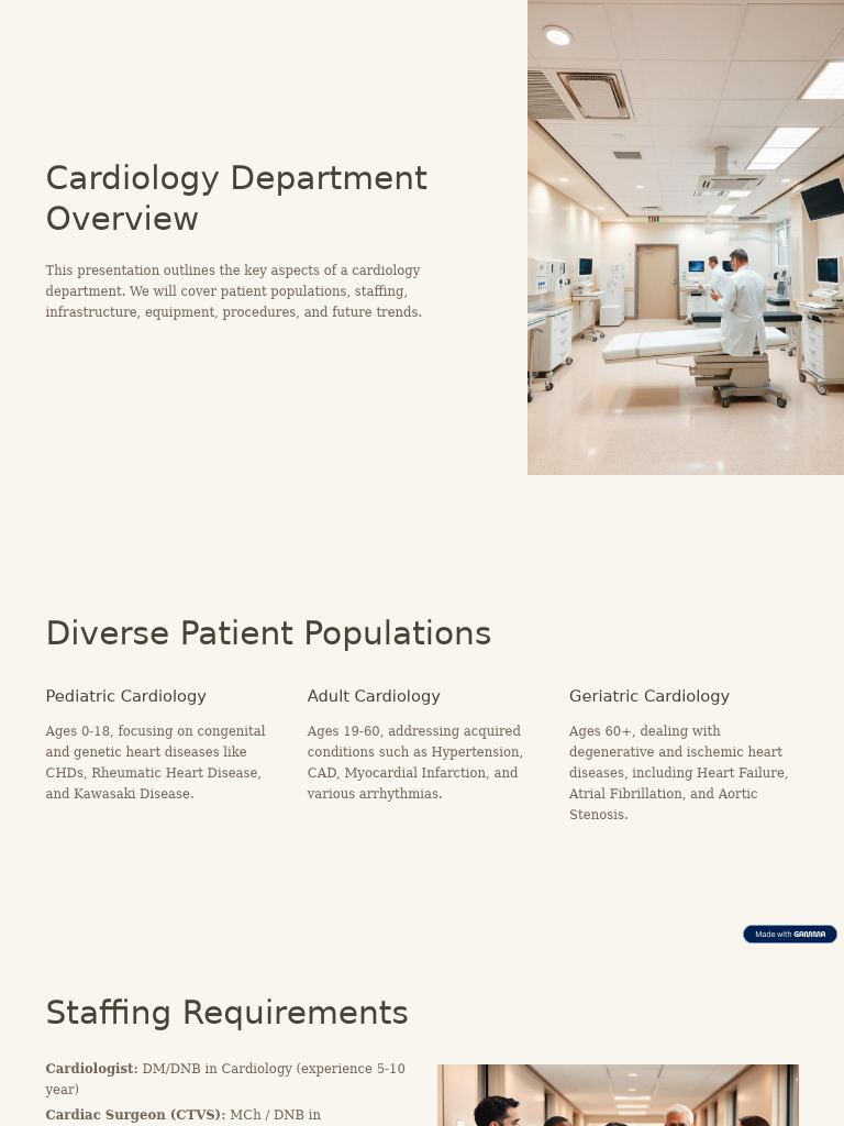 Cardiology Department Overview and Trends | PDF | Cardiology ...
