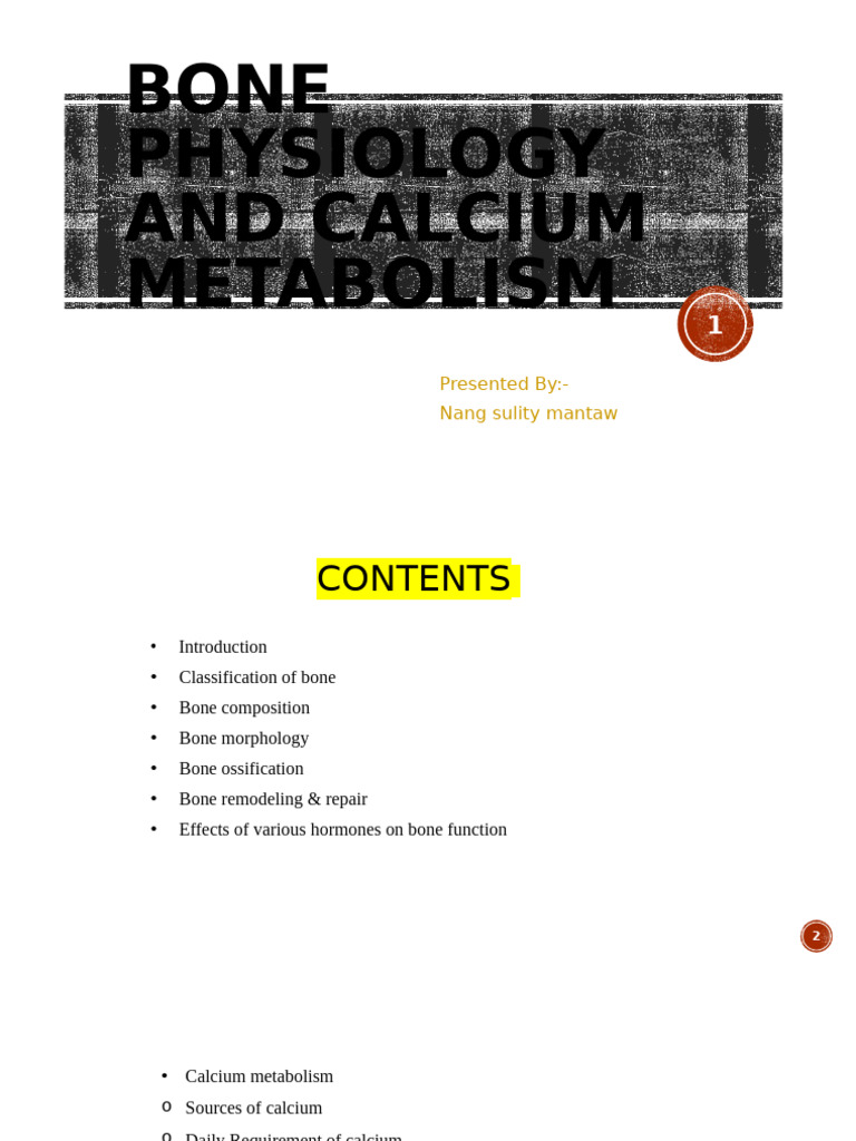 Bone Physiology and Calcium Metabolism | PDF | Bone | Osteoblast