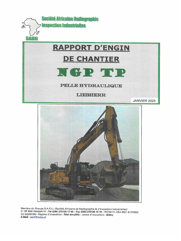 Rap Pelle Hydraulique Liebherr NGP TP Jan 2025 | PDF