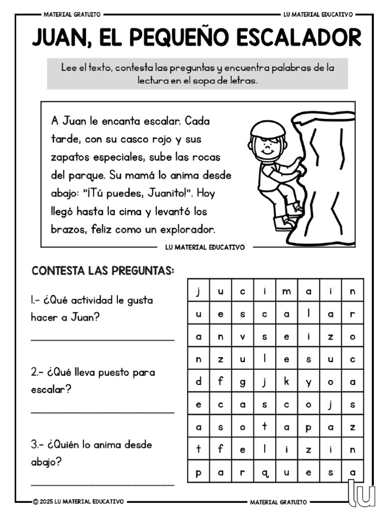 LU Material Educativo - LECTURAS DE COMPRENSIÓN (GRATUITO) | PDF