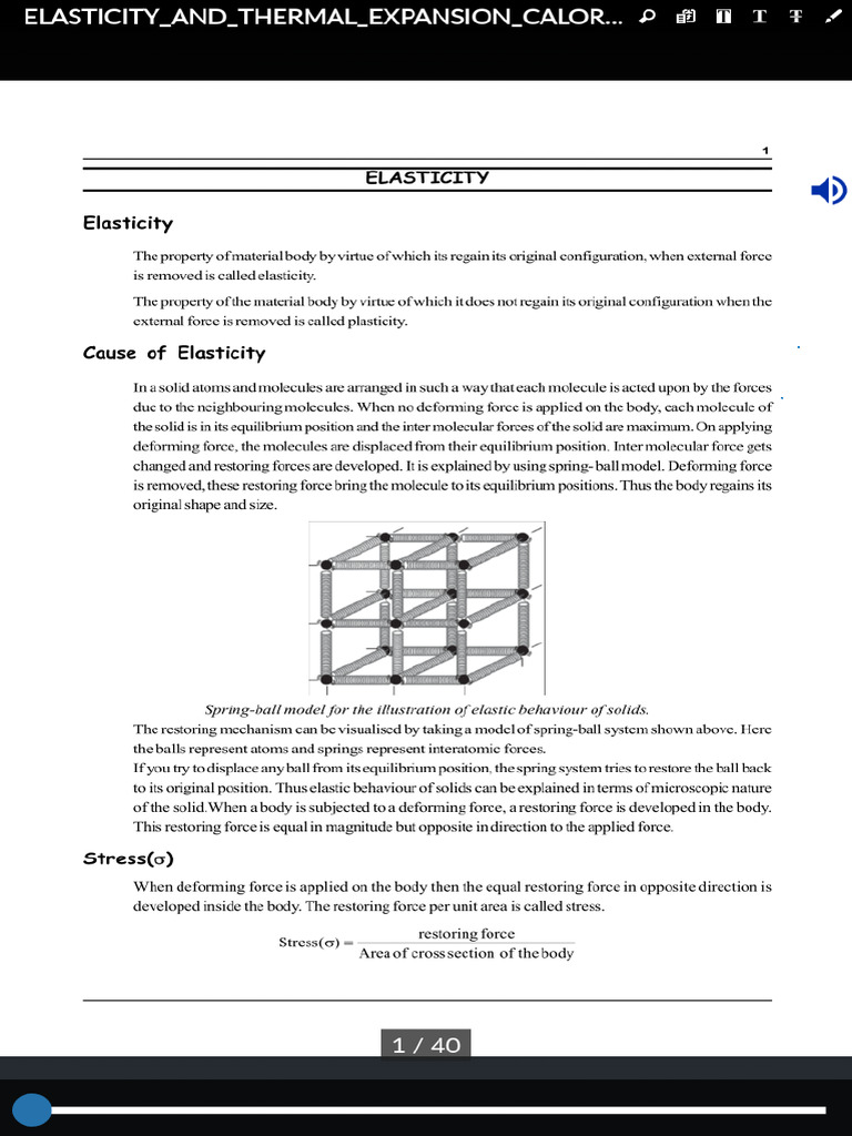 Elasticity and Thermal Expansion, Calorimetry | PDF