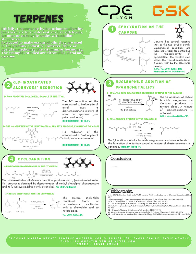 Terpenes, Example of Citral, Citronellal and Carvone | PDF | Aldehyde ...