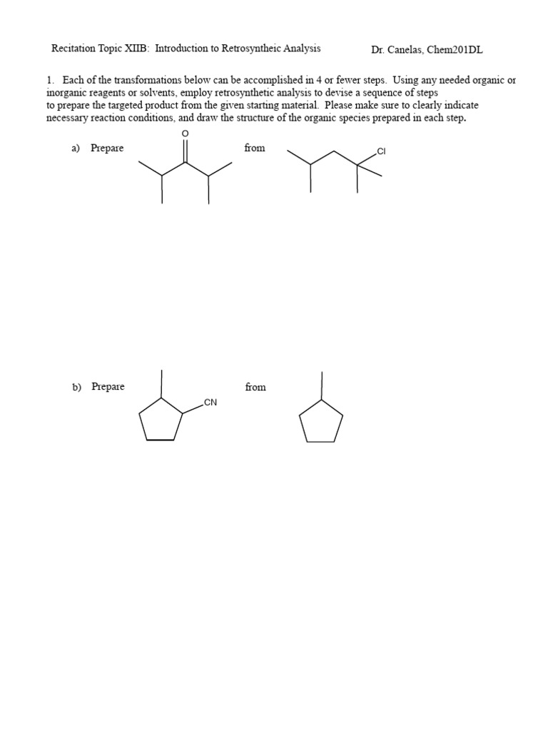 Topic XIIB Retrosynthesis | PDF