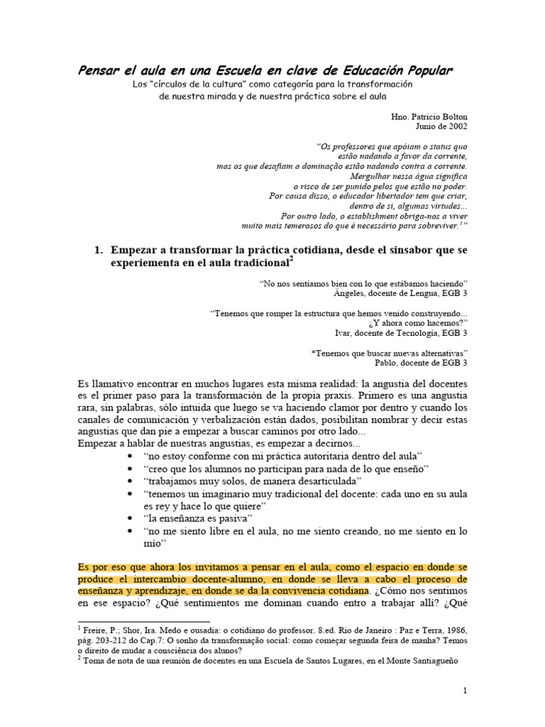 Ecuela Ed Popular | PDF | Enseñando | Conocimiento