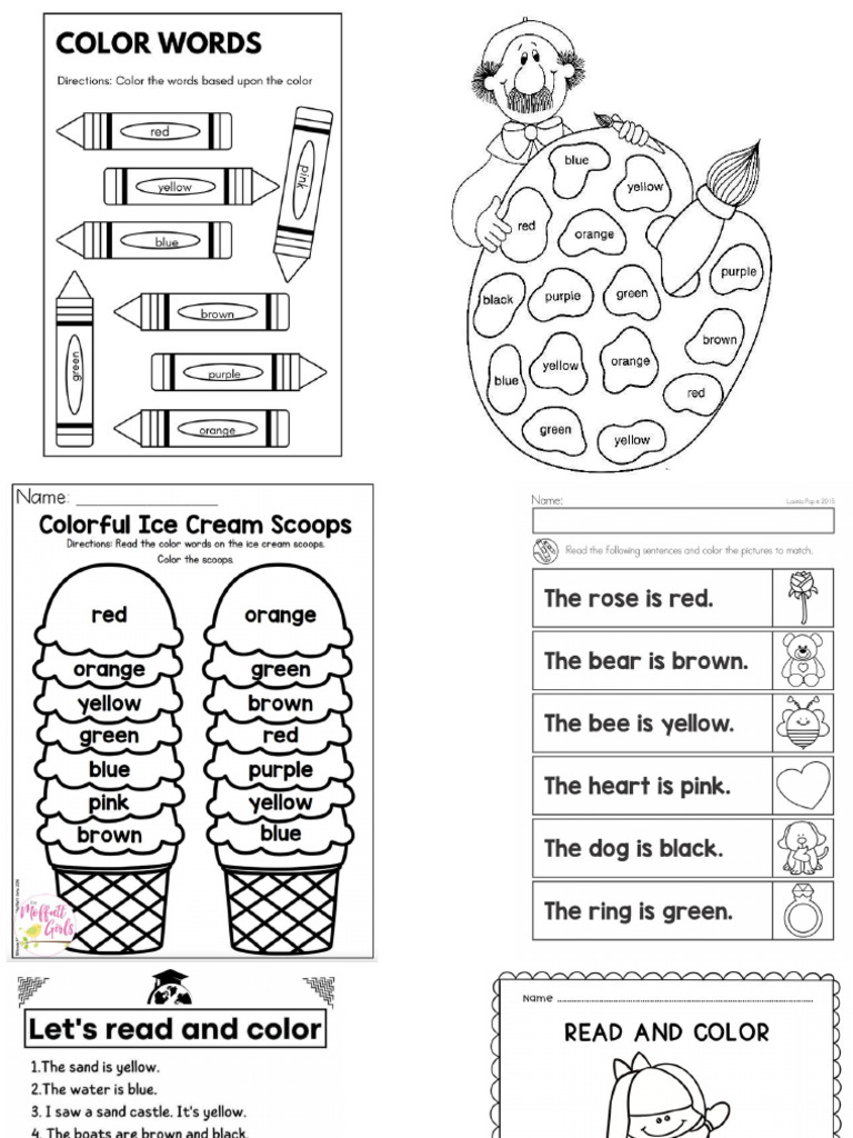 Colors Exercises - Pri.G1 | PDF