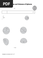 Class 10 Surface Area and Volume Formulas | PDF