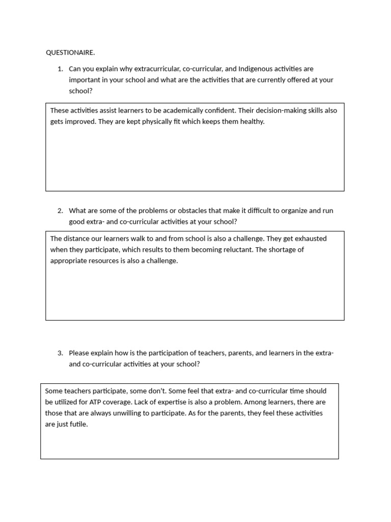 Research ..Questionare 1 | PDF