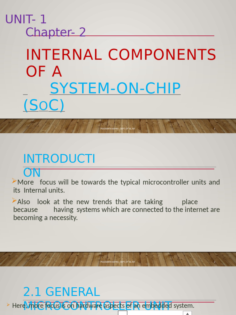 MC UNIT 1 - Chapter 2 - 14 05 2024 | PDF | Microcontroller | Central Processing Unit