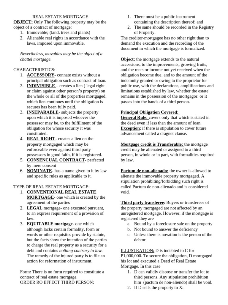 Real Estate Mortgage RFBT | PDF | Mortgage Law | Foreclosure