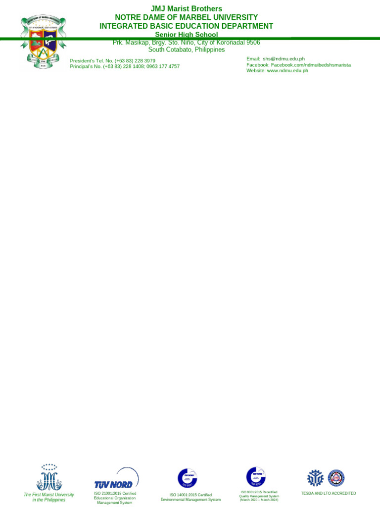 SHS Letter Head Short Portrait | PDF