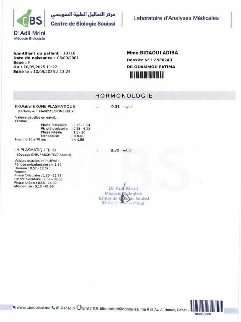 Mme Bidaoui Adiba | PDF
