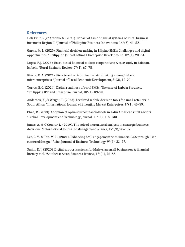 APA References Capstone Project | PDF