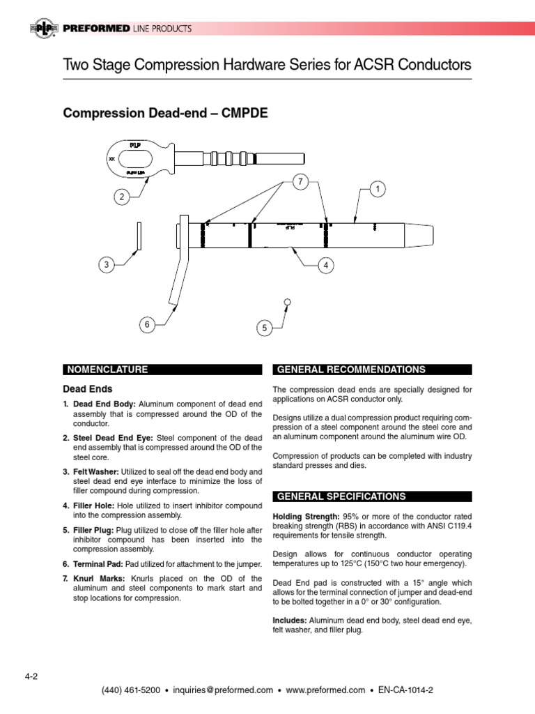 ACSR Compression Dead End Assembly | PDF | Electricity | Materials