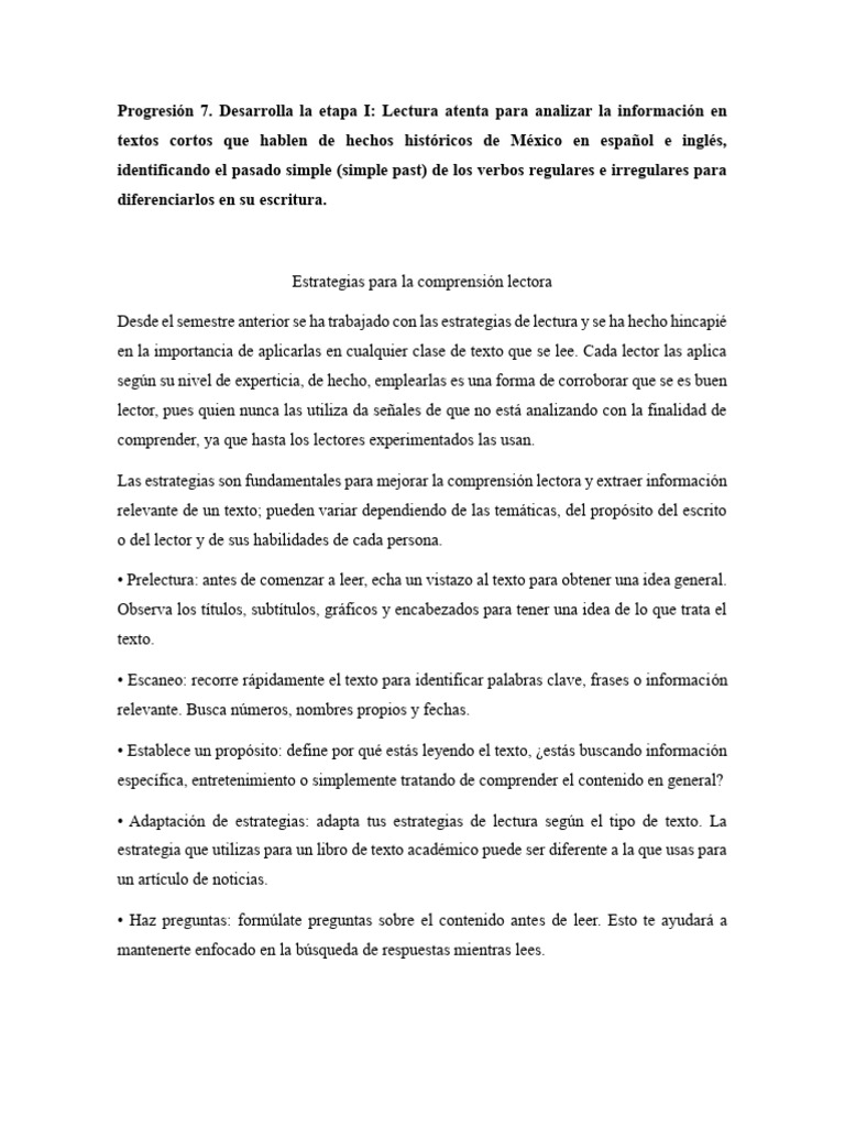 Progresión 7 | PDF | Comprensión lectora | Ciencia cognitiva