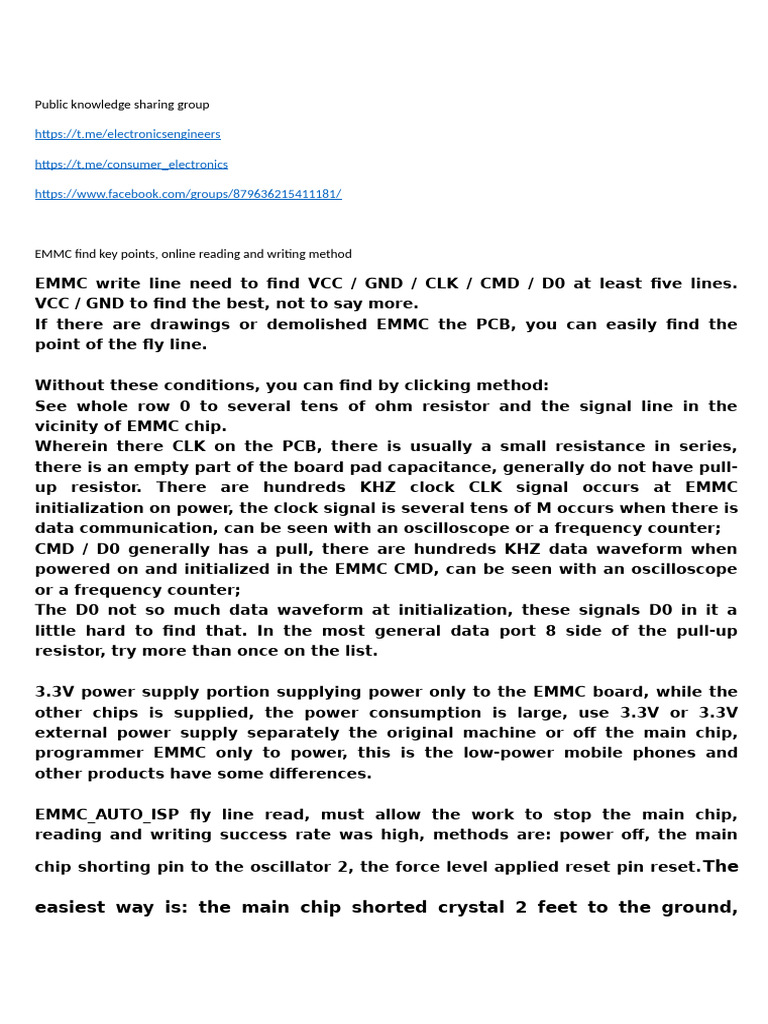 EMMC Finds Key Points, Online Reading | PDF