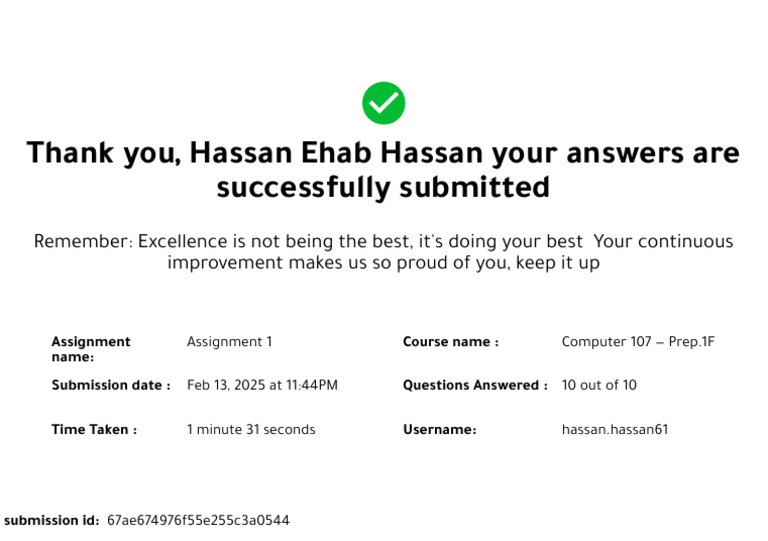 Assignment 1 - Computer 107 - Hassan Hassan | PDF