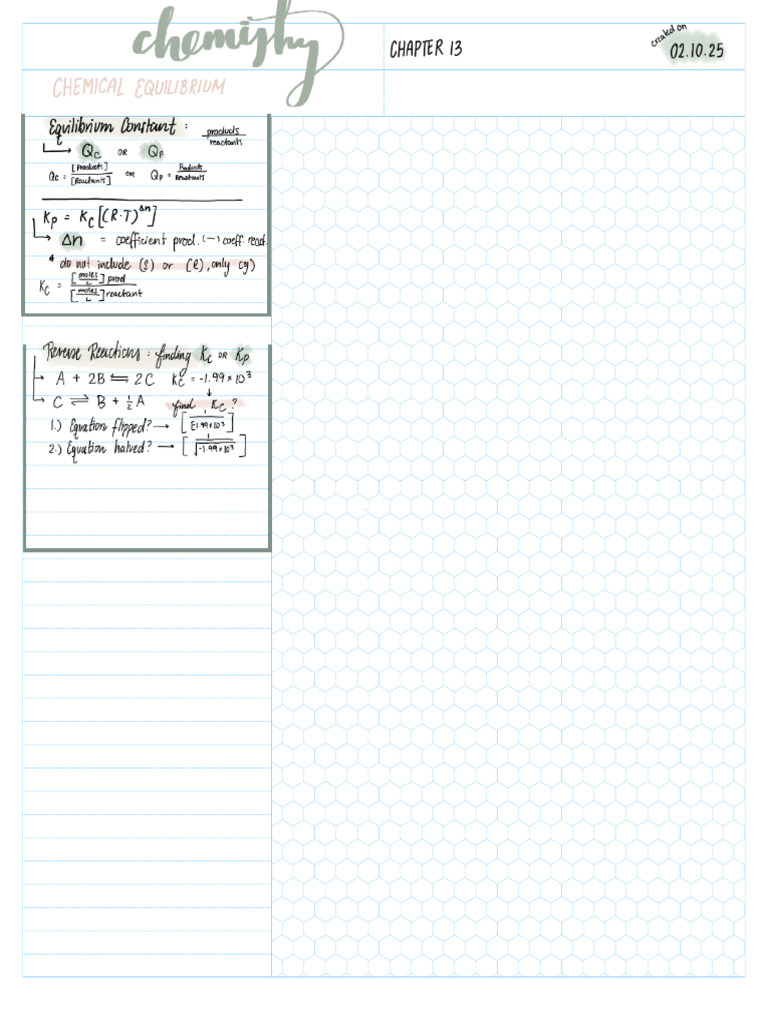 Chem 1602 Ch. 13 Review | PDF