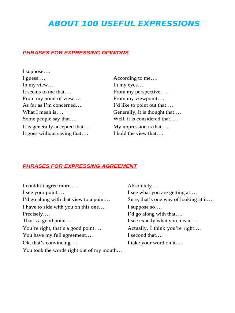 100 Useful Expressions Corrected Version 8ce0eab3 605a 4f0c 828c ...