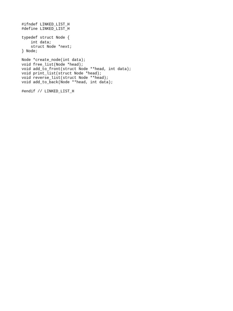 Linked List.h | PDF