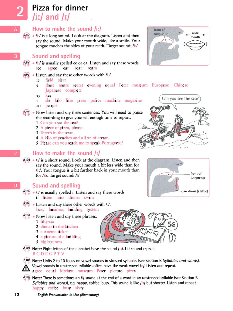 Vowel Activities - U2 - English Pronunciation in Use - Elementary PDF | PDF