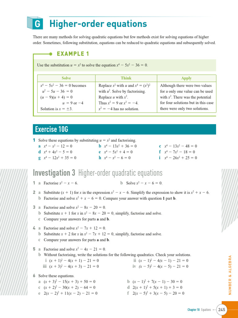 Solving Higher-Order Equations | PDF | Factorization | Equations