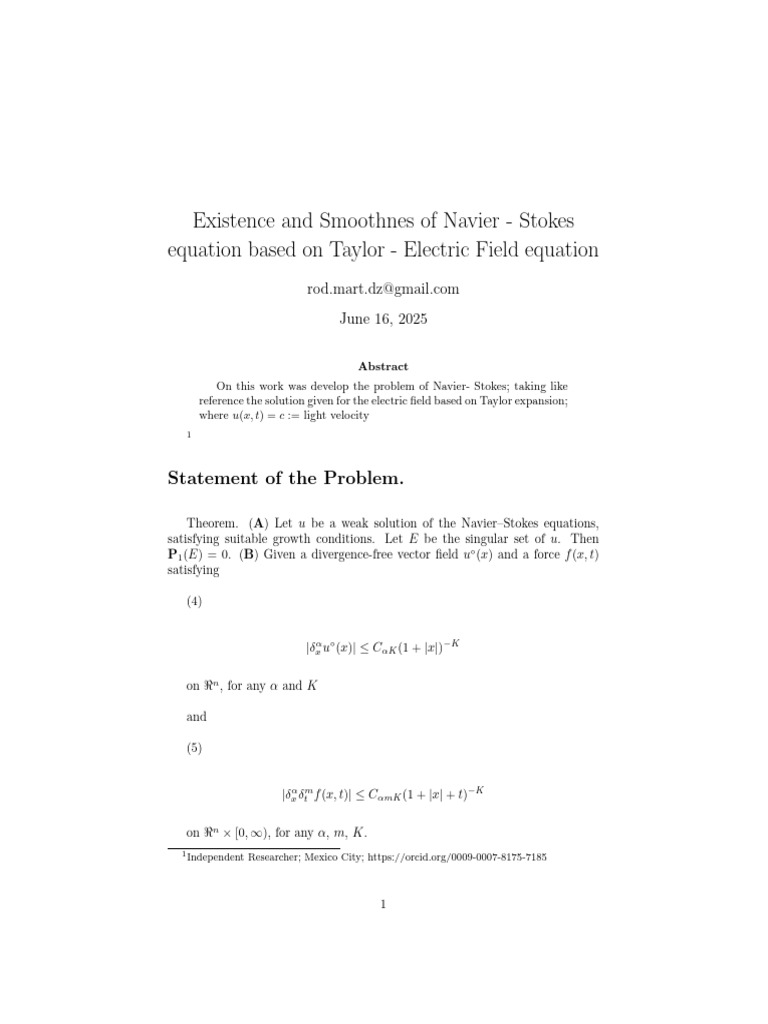 Navier-Stokes Existence and Smoothness | PDF | Mathematical Objects ...