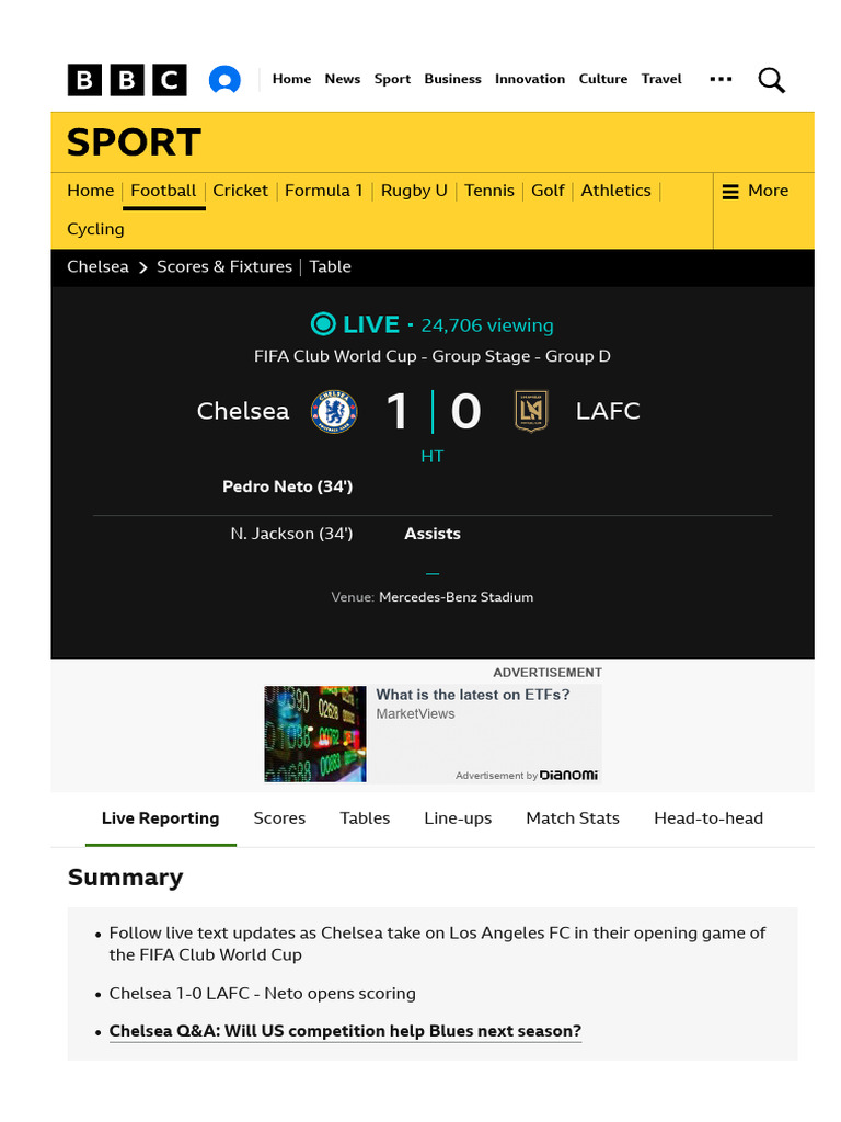 WWW BBC Com Sport Football Live C626y880d67t... | PDF | Chelsea F.C ...