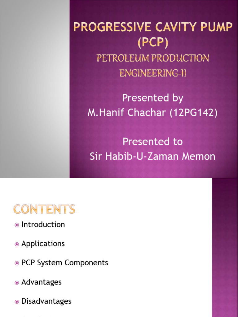 12pg142 Progressive Cavity Pump PCP 160214194218 | PDF
