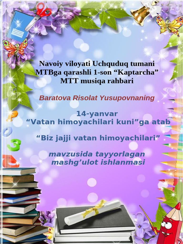 Musiqa Mashg'Ulot Ishlanma | PDF