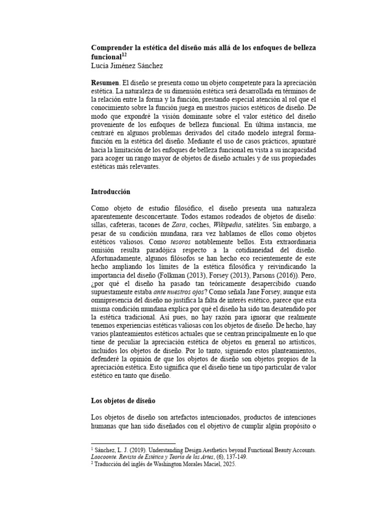 2019, Comprender La Estética Del Diseño Más Allá de Los Enfoques de ...
