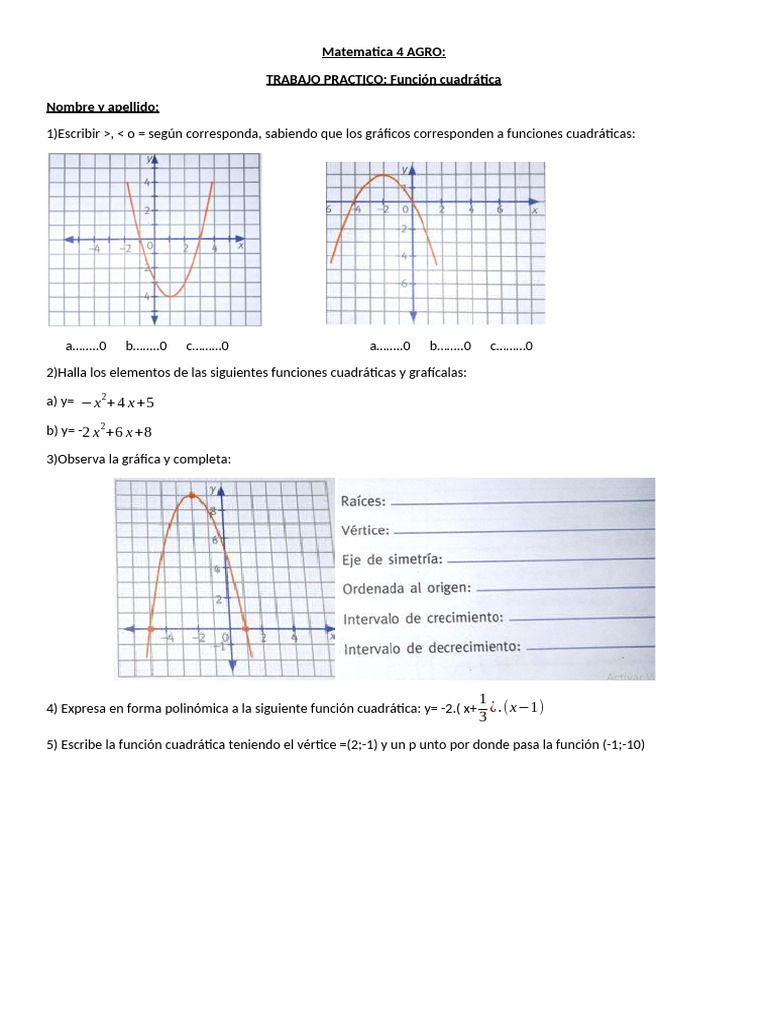 Funcion Cuadratica | PDF