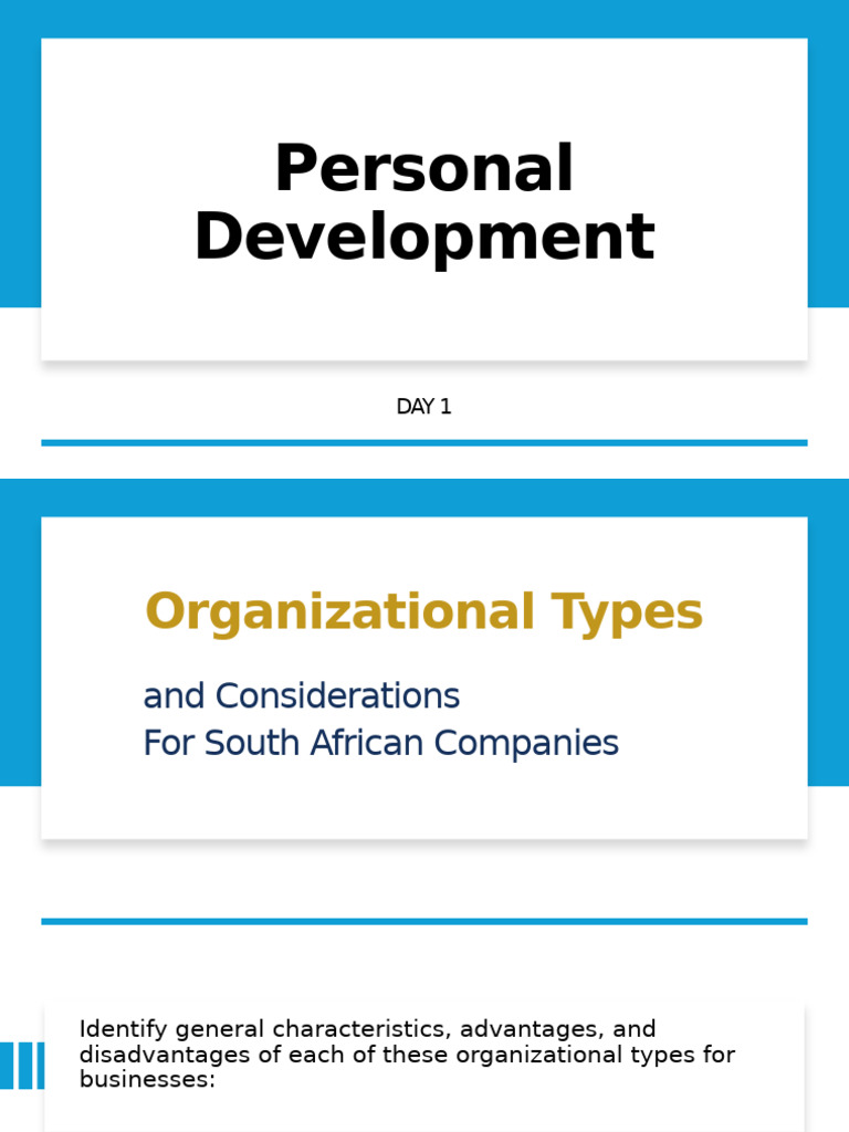 Personal Development Day 1 | PDF | Partnership | Copyright Infringement