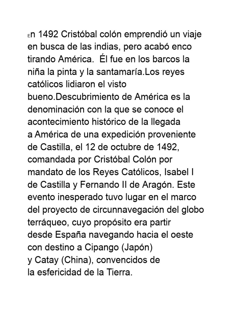 Descubrimiento de America | PDF