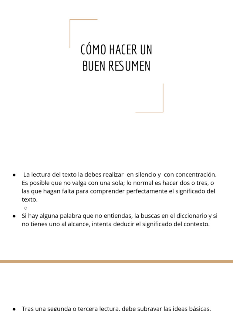 Còpia de Cómo Hacer Un Buen Resumen | PDF