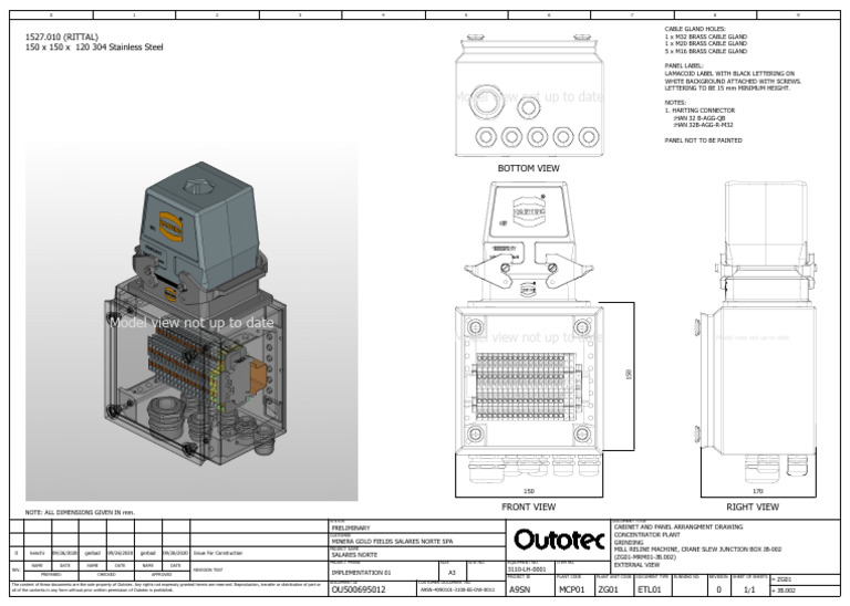 Ou500695012 - r0 - Cabinet and Panel Arrangment Drawing | PDF ...